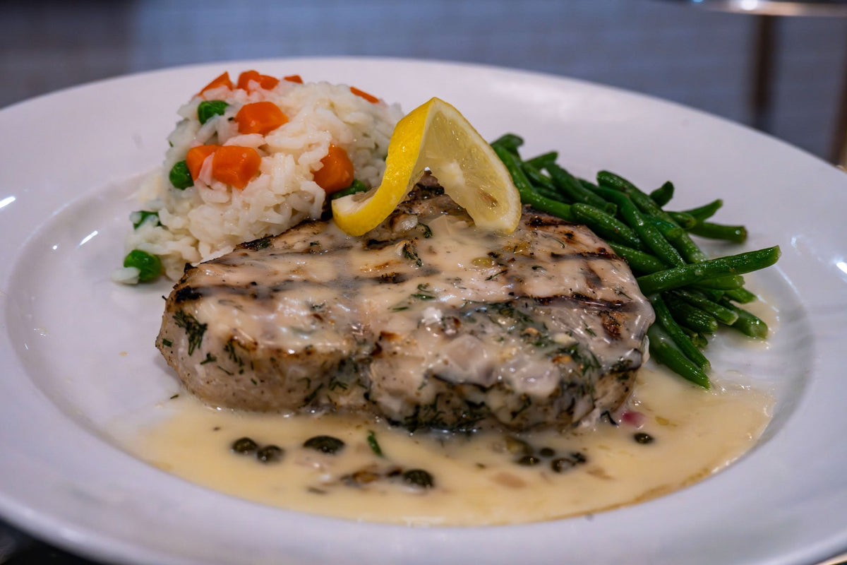Grilled Swordfish with Lemon and Caper Sauce – American Made Grills